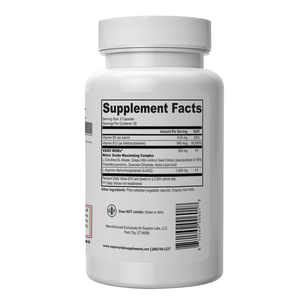 VasoWORx® (Nitric Oxide Supplement) | Superior Labs
