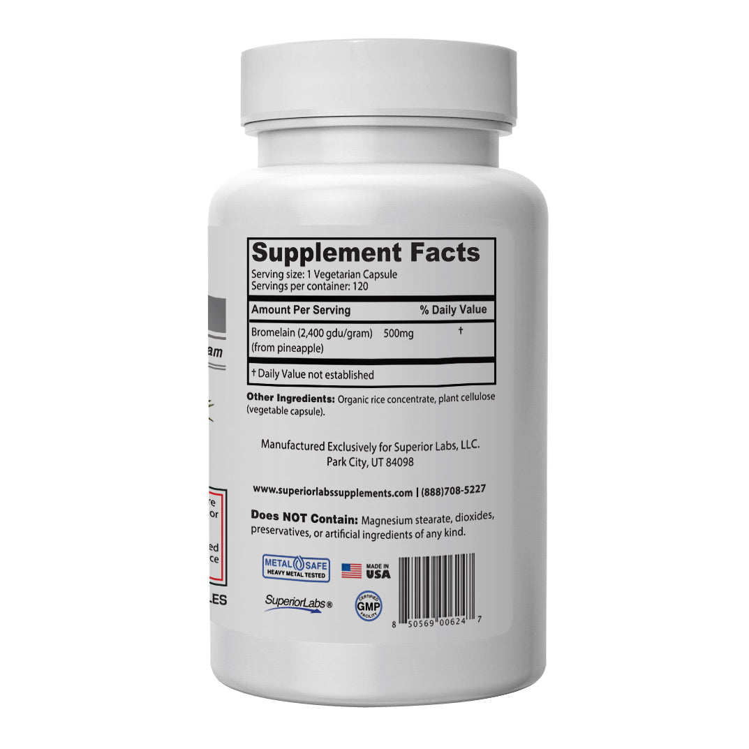 Bromelain Supplement | Pineapple Extract 500 mg | Superior Labs